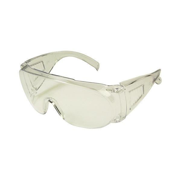 作業中に保護めがねをはずさないでください。度付眼鏡の上からかけることができます。紫外線を99.9%カットします。かけ疲れしにくい軽量タイプです。仕様・注意事項●レンズカラー：クリアー●レンズ仕様：紫外線99.9%カット●レンズ：ポリカーボネ...