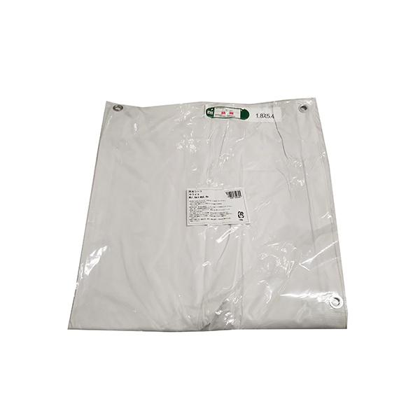 消防法施行令の防炎テスト基準合格品防炎シートは小さな火源に接しても容易に燃え上がらず、もし着火しても燃え広がりません。仕様・注意事項：●材質ポリエステル生布塩ビ樹脂●ハトメピッチ約45cm