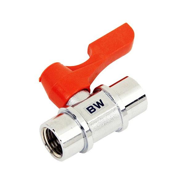 取付け場所によって、ハンドルの角度を替える事が出来ます。両側めねじタイプです。腐食しにくいクロームメッキ仕上げです。仕様・注意事項●接続ねじ：めねじPT1/4・めねじPF1/4●適用流体：空気●真鍮。