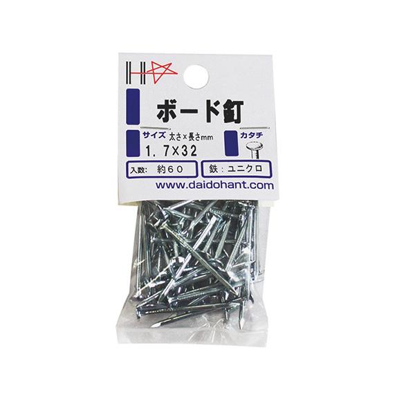 頭が大きくボードをとめつける釘！