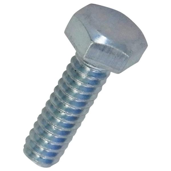 機械類の位置調整、締結用ねじです。生地に比べ耐食性があります。※画像は代表画像です。ウイットねじの六角ボルトで胴の全体にねじが切ってあります。材質は鋼で耐食性向上のため、ユニクロめっき(薄青っぽい色合い)がしてあります。