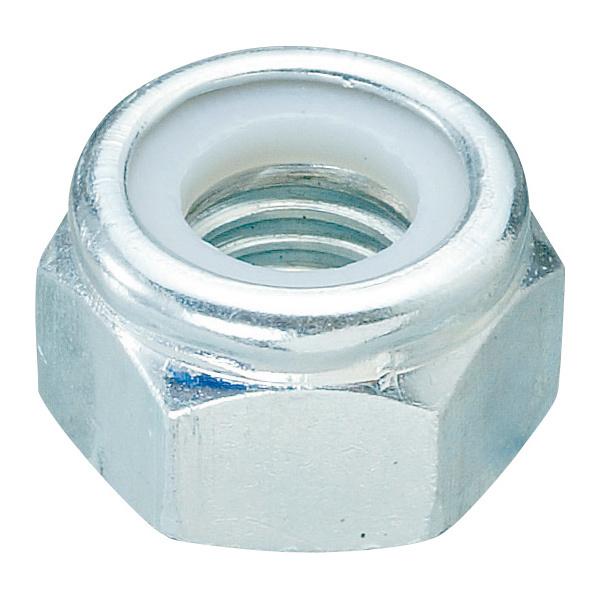 おねじに締付け、締結、固定に使用します。緩み止め効果があります。生地に比べ耐食性があります。※画像は代表画像です。六角ナットの上部にナイロンが装着されており、そのナイロン部にプリベリングトルクが発生し、それによる摩擦抵抗によって緩み止め効果...