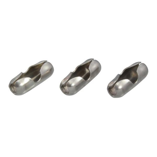 コネクターにボールチェインの左右を入れわっかにします。●ボールチェーンの先端の専用金具。お風呂や洗面所などの水廻りに。仕様・注意事項●入数：3●材質：真鍮・クローム