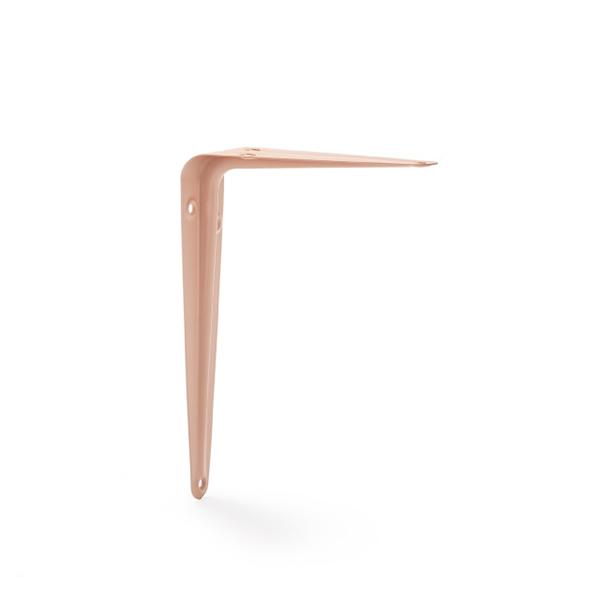 ●壁面に彩りをプラスする優しい色合いの棚受け金具●規格木材（１×１０材、２×１０材）と相性の良いサイズ●雑誌が収まる大き目のサイズ