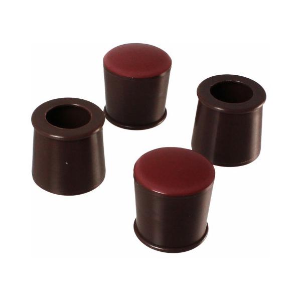 ●家具用すべり材。●丸キャップタイプです。仕様・注意事項：●サイズ：17〜20mm●色：茶。●入数：4。●材質：フッ素樹脂