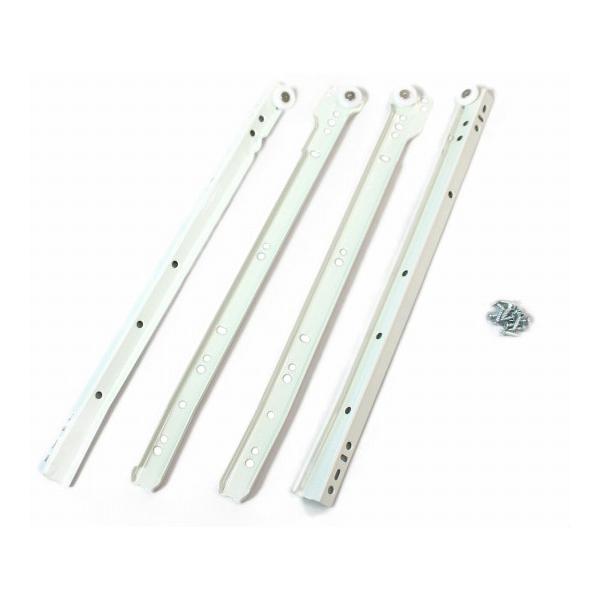 引き出しの底に取り付けるローラータイプのスライドレールです。●家具の組立・補修等。●スライド式の収納棚の取り付けに最適なスライドレールです。●キーボードスライド台などにピッタリです。仕様・注意事項：●サイズ：350mm。●材質：スチール。エ...