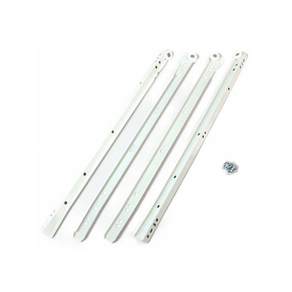 引き出しの底に取り付けるローラータイプのスライドレールです。●家具の組立・補修等。●スライド式の収納棚の取り付けに最適なスライドレールです。●キーボードスライド台などにピッタリです。仕様・注意事項：●サイズ：450mm。●材質：スチール。エ...