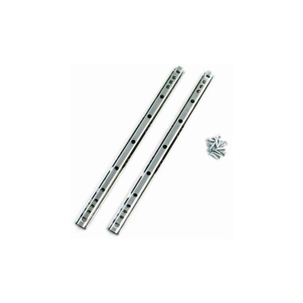 幅の狭いミニベアリングタイプのスライドレールです。●家具の組立・補修等。●スライド式の収納棚の取り付けに最適なスライドレールです。仕様・注意事項：●サイズ：246mm。●材質：スチール。エポキシ樹脂コーティング。ローラー：樹脂。