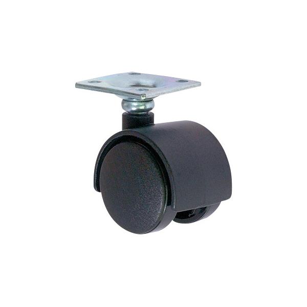 デザインキャスター(双輪タイプ)として使用。椅子、机などに。※画像は代表画像です。車輪がナイロンとウレタンがあります。軽量。