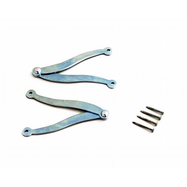 ●小箱などの蓋の留金具。●蓋を一定の角度で保持するための金具です。仕様・注意事項：●サイズ：大。●入数：2。