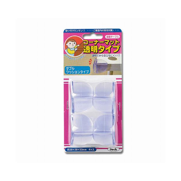 ご家庭内の安全対策に最適です。●テーブルや家具のコーナーでのけが防止。●お子さまのゴッツン防止になります。●透明ですので目立ちにくいです。仕様・注意事項●サイズ(約)：39×39×33mm●4個入り●材質：PVC。