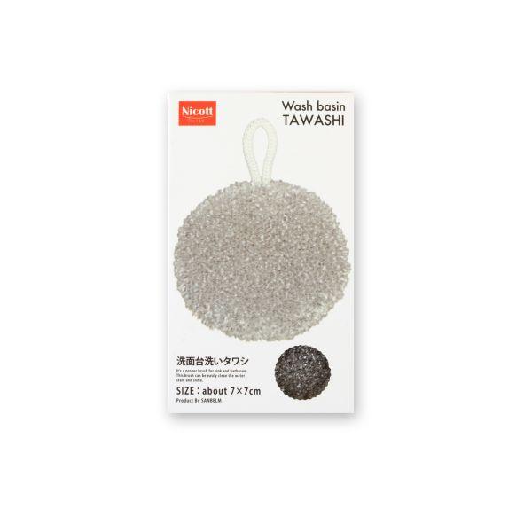 ●洗面台や蛇口の水アカ、汚れを気づいた時にサッとお掃除！●洗面台にちょうどいい小さめサイズ●気づいた時にサッとお掃除できる●細かいところにも便利●便利な吊りヒモ付き商品サイズ：約7×1×7cm材質：PET