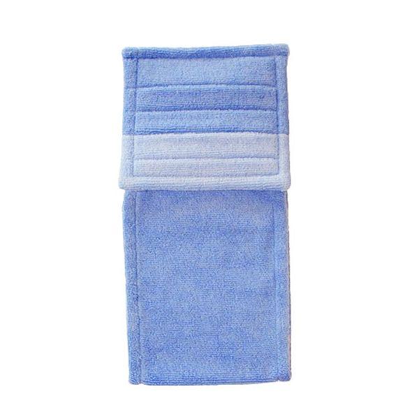 上部のカバーと下部の予備のトイレットペーパーをつなぐ成型部品はとりはずせます。洗濯機で洗えます。●カラー：ブルー ●素材：綿100%(成型部品：ポリプロピレン)●商品サイズ：縦34×横17×高さ1cm ●重量：約70g