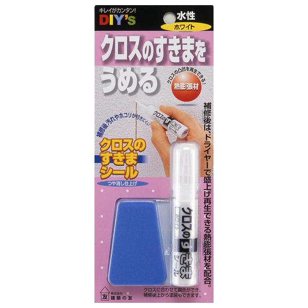 クロスの継ぎ目のすきま補修に！すきまに注入するだけ簡単。仕上がりキレイクロスや壁にできたすきまをワンタッチで補修できます。●クロス壁やしっくい壁にできたすきまを簡単に補修できます。●熱膨張剤配合の為、施工乾燥後（表面10分で乾燥・気温20℃...