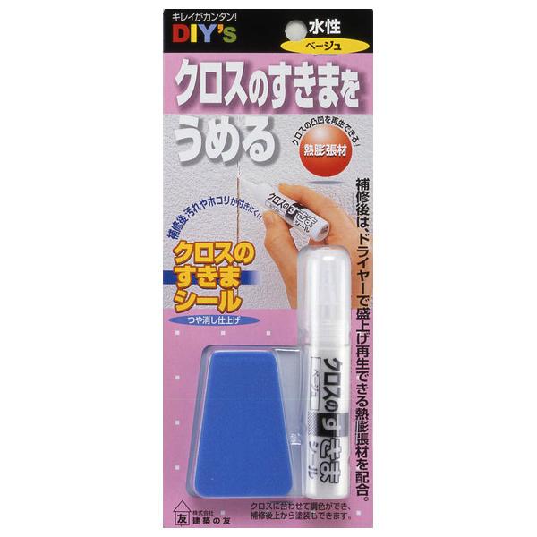 クロスの継ぎ目のすきま補修に！すきまに注入するだけ簡単。仕上がりキレイクロスや壁にできたすきまをワンタッチで補修できます。●クロス壁やしっくい壁にできたすきまを簡単に補修できます。●熱膨張剤配合の為、施工乾燥後（表面10分で乾燥・気温20℃...