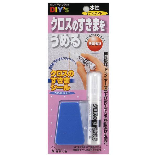 クロスの継ぎ目のすきま補修に！すきまに注入するだけ簡単。仕上がりキレイクロスや壁にできたすきまをワンタッチで補修できます。●クロス壁やしっくい壁にできたすきまを簡単に補修できます。●熱膨張剤配合の為、施工乾燥後（表面10分で乾燥・気温20℃...