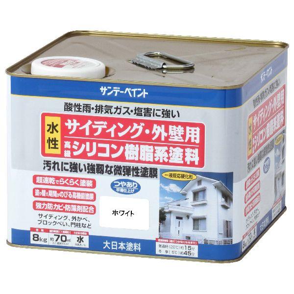 作業性に優れた超速乾タイプ。強力防カビ・防藻剤の配合とシリコン樹脂との組み合わせにより、カビや藻の発生を防ぎます。用途：外壁、サイディング、塀などの上塗り重量：8kg塗り面積(1回塗り)：約50-70m表面乾燥：【20℃】約20分【冬期】約...
