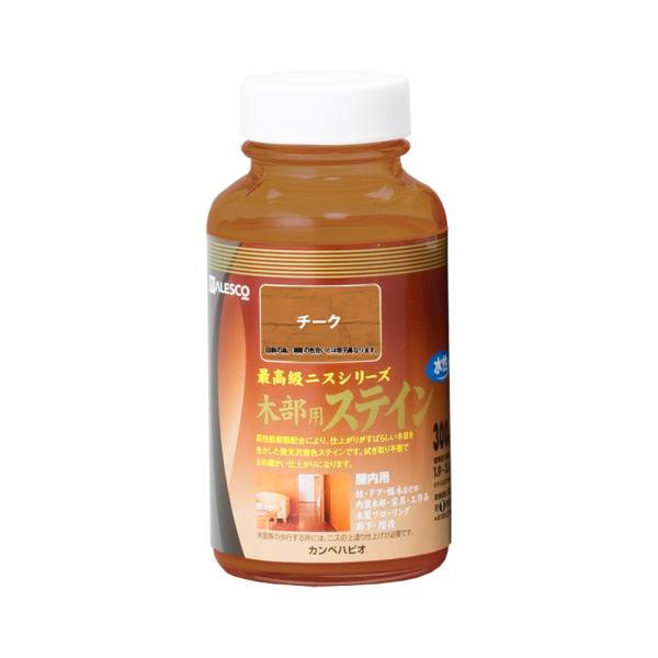 ●高性能樹脂配合により、仕上がりのすばらしい木目をいかした微光沢着色ステインです。家具・建具・木工品など屋内の未塗装の木部・木製品。●拭き取り不要できめの細かい仕上がりになります。●臭いが少なく、使いやすい水性タイプ。※乾くと水で流れ落ちる...