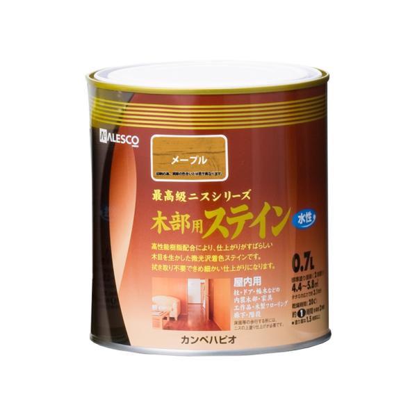●高性能樹脂配合により、仕上がりのすばらしい木目をいかした微光沢着色ステインです。家具・建具・木工品など屋内の未塗装の木部・木製品。●拭き取り不要できめの細かい仕上がりになります。●臭いが少なく、使いやすい水性タイプ。※乾くと水で流れ落ちる...