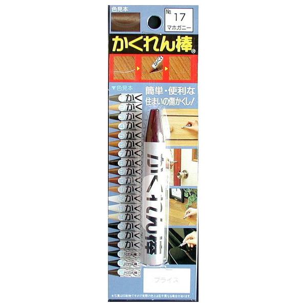 フローリングや木製品の補修に最適！キリキズに直接スり込めるソフトタイプ。●簡単に素早く補修が出来ます。●かくれん棒どうしで調色ができます。●木目書き用や保護液もあります。●施工後の収縮・ひび割れは、ほとんどありません。●施工後のフローリング...