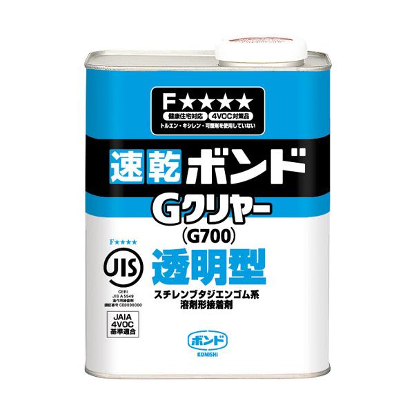 ※北海道・沖縄など一部の空輸地域は配送ができかねます。ご了承ください。※店舗在庫数を反映しており、お届けに時間をいただく場合がございます合成ゴム・皮革・布・紙の接着に●速乾●柔軟性●用途広い仕様・注意事項●SBR系溶剤形●１kg