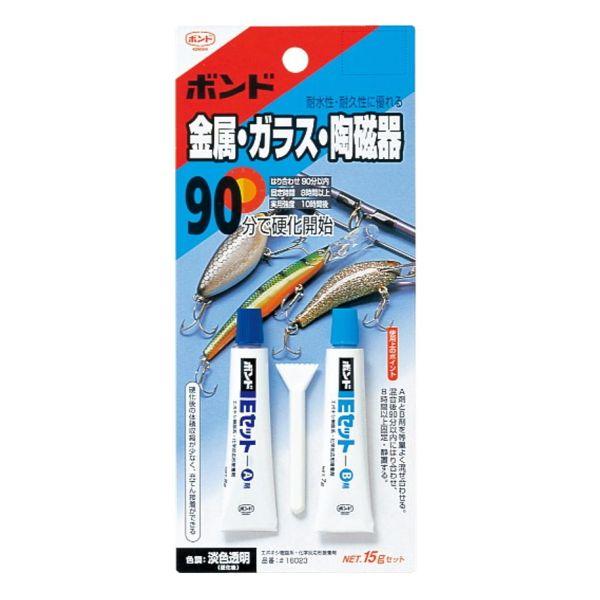 【特徴】●高強度・耐水・耐熱・耐薬品性。●90分で硬化開始。●金属・ガラス・石材・硬質プラスチックなどの接着。【仕様】●エポキシ樹脂系●内容量：15g●消防法： 第4類・引火性液体（石油類・アルコール類）