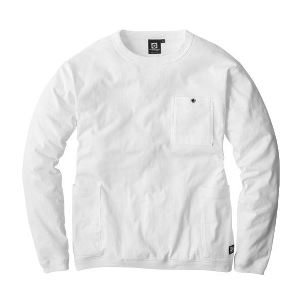 ■収納性抜群の５ポケット（左胸、両脇前・後）■ボタン付き胸ポケット■脇裏消臭テープ付き■袖口フライス仕様■腕を上げ下げしてもお腹や背中が見えにくい裾フライス仕様