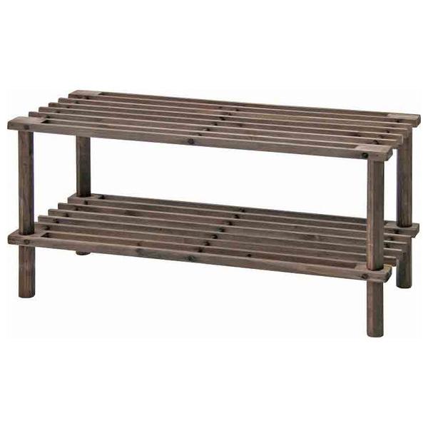 あたたかみのある天然木のシューズラックシリーズ靴で散らかった玄関をスッキリ整理●棚はシンプルな形状で2段、3段、4段と種類も豊富。●靴以外の収納にも多用途で使えます。●天然木を使用。仕様・注意事項●カラー：ブラウン●サイズ：幅63×奥行26...