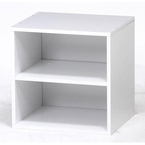 積み重ね可能な棚付きキューブボックス●棚で仕切られています。●シンプルなデザイン。●付属のダボをつけて、3段まで上に積み重ね可能です。(不二貿易キューブボックスシリーズ共有)仕様・注意事項●カラー：ホワイト●サイズ：幅34.5×奥行29.5...