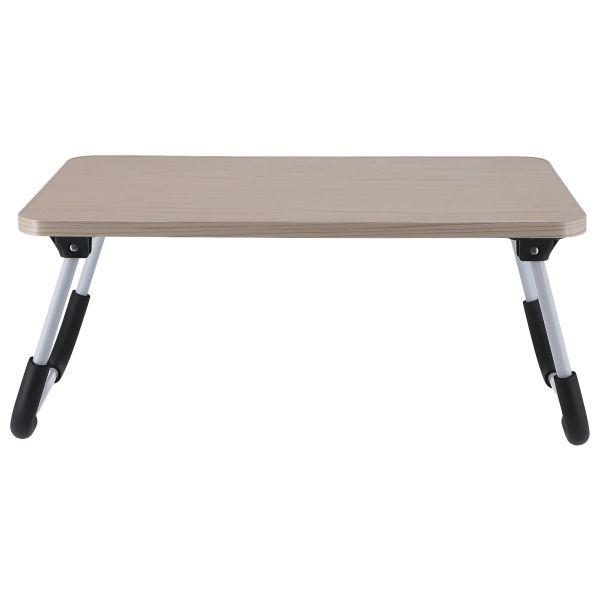 使い方自在！滑り止めつき折りたたみミニテーブル。カラー：ナチュラル全体サイズ：幅645×奥行400×高さ265mm天板サイズ：幅600mm×奥行400mm×厚み12mm耐荷重：10kg重量：2kg梱包サイズ：幅610×奥行205×高さ425mm