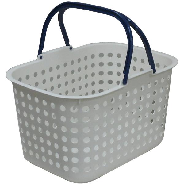 かわいいドット柄で通気性がいい。頑丈な持ち手。サイズ：幅440×奥行315×高さ265mm