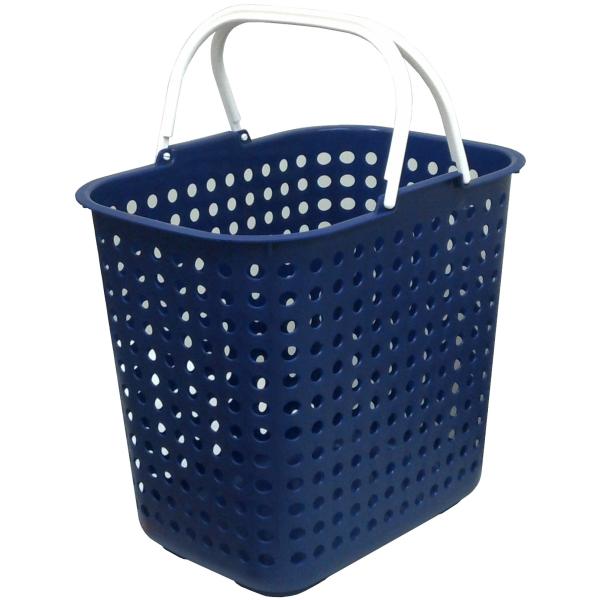 かわいいドット柄で通気性がいい。頑丈な持ち手。サイズ：幅440×奥行315×高さ392mm