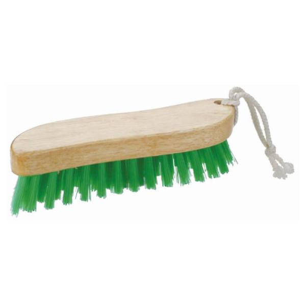 洗濯時やお風呂のお掃除など、さまざまなシーンでお使いいただけます。全長：200mm毛足：30mm材質：【毛】PVC【台】天然木