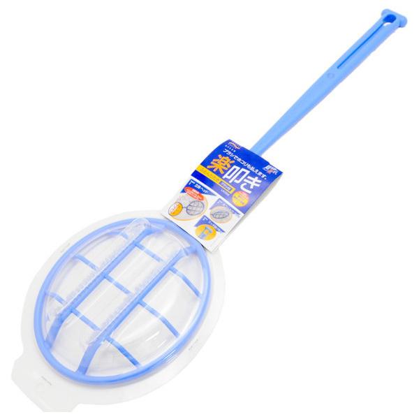 ふとんに付いたホコリをはらえるブラシ付。持ちやすく、すっぽ抜け防止するグリップ仕様・注意事項：【サイズ】幅97mm×奥行110mm×高さ285mm重量570g【材質】本体：ポリプロピレン、ブラシ：ナイロン