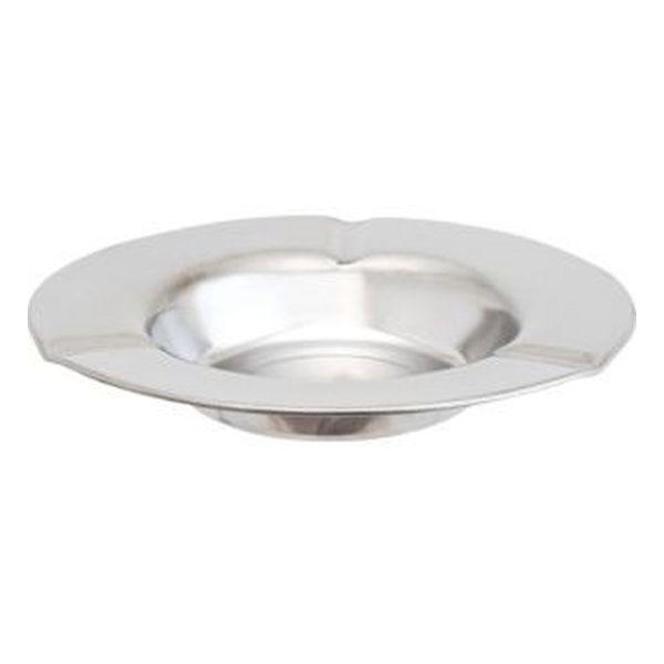 シンプルなステンレス製の灰皿。155×155×20(mm)