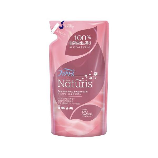 ファブリーズ　ナチュリス　ダマスクローズ　&amp;　ゼラニウム　消臭除菌スプレー　詰め替え植物由来の消臭成分と100%自然の香り。ファブリーズの消臭・除菌特定の菌・条件下で試験。全ての菌に同様の効果が得られるものではありません。消臭・除菌...