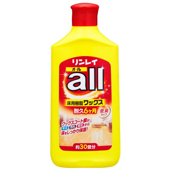 様々な床に塗れる万能樹脂ワックスです。３０畳用。［用途］　フローリング床(樹脂塗装された木製の床)、ビニール製の床　［使えない床］油加工された床（オイルステイン・ロウ仕上げ等）、油性ワックス等を使用した床、塗装されていない床（白木等）、ウル...