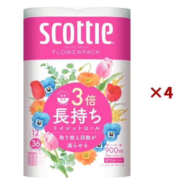 たっぷり使えて取り替えの手間を軽減。省スペース化で保管もスッキリ。家庭用トイレホルダー適応サイズ。くつろぎの花の香りつき。独自のふんわりキープ長巻製法によるやわらか長持ちロール。※スコッティフラワーパック12ロール(ダブル)との比較入数：1...