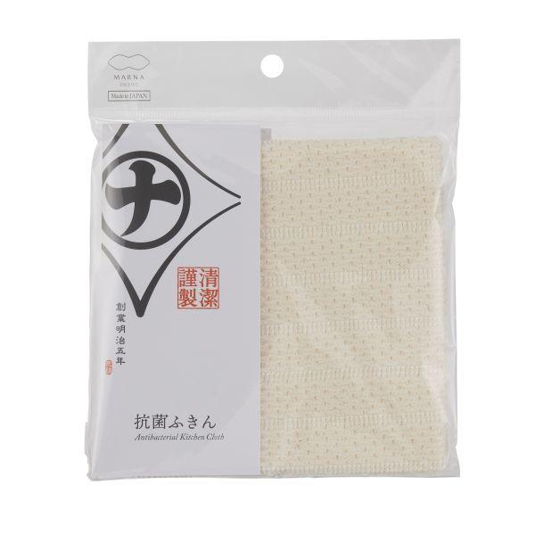 ふっくらとしてやわらかく、手に馴染む。紐付きでフックにかけて収納できる。抗菌剤入りで清潔。商品サイズ：W300×H350mm