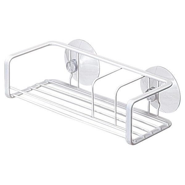 ワイヤー水廻り高級感のある板材フレーム。耐久性のあるWコーティング仕様・注意事項【商品サイズ】：(mm)W188×D85×H70【耐荷重】：1.0kg【材質】：本体＝鉄（樹脂コティング）、吸盤＝塩化ビニル樹脂