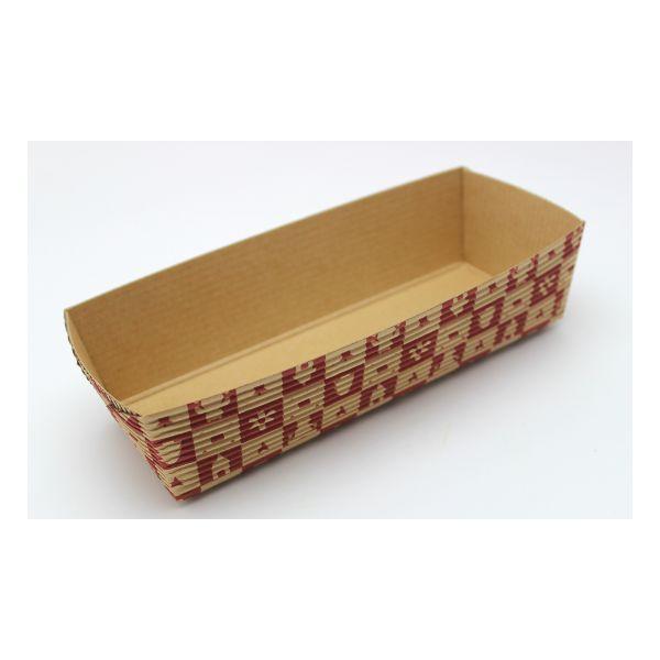 紙製のパウンドケーキ型焼き上げてデコレーションしたら、焼き型に入れたままラッピング?