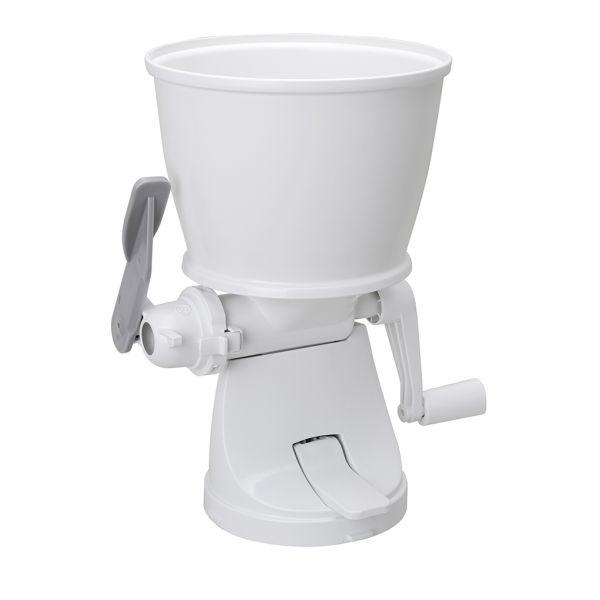 ハンドルを回して切るだけ！！熱いおもちを持たずに簡単に丸もちが作れます！　●サイズ幅３３０×奥行２３５×高さ３６０ｍｍ　●重量：約１．３Kg