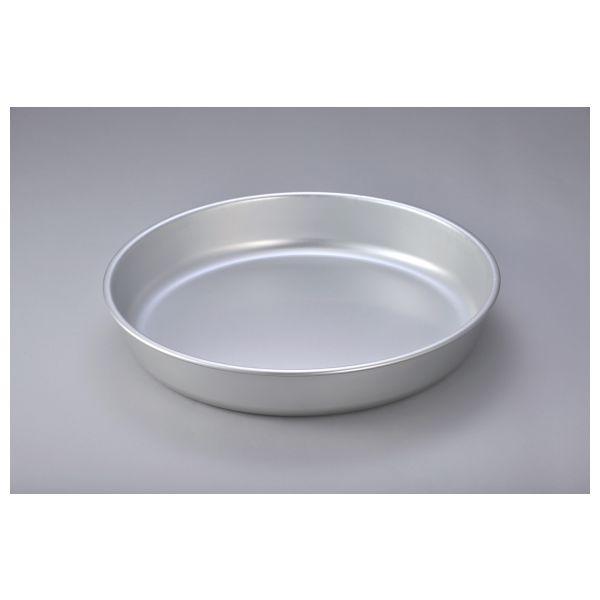 アルミ製なので軽くて扱いやすい丸餅の容器。　●サイズ：W５０８×D５０８×H８５ｍｍ