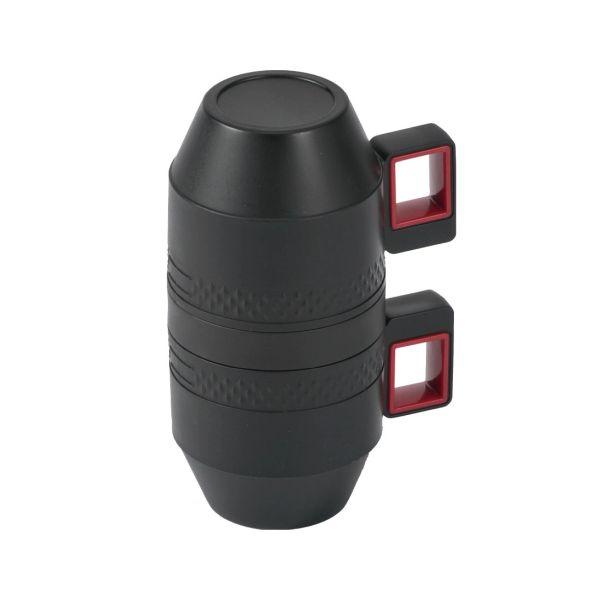 カップ２個、手動式ミル、ドリッパーがセットに！挽きたてコーヒーの味がどこででも楽しめる♪手動式ミル:粗挽き・細挽きを調節できるツマミ付き。サイズ：10cm×7.5cm×15.5cm