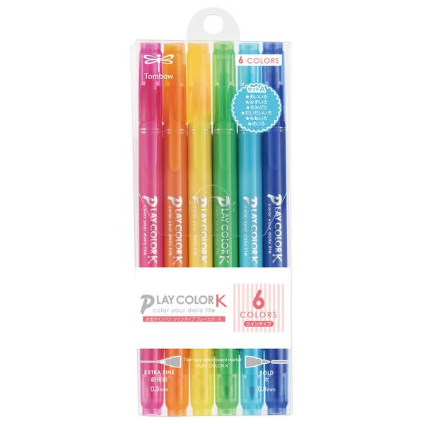 ●水性カラーサインペンのロングセラー「プレイカラー」の新シリーズ。●より細く、キレイに書ける、超極細芯（筆記線0.3mm）と新太芯（筆記線0.8mm）のツインタイプ。太芯は耐久性40％アップ。●水性、染料インク●軸：ポリプロピレン、ペン芯：...