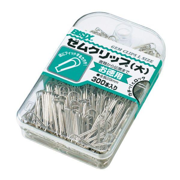 全長２９ミリのゼムクリップ。増量タイプ。バネ力が強く、紙をいためにくい日本製。