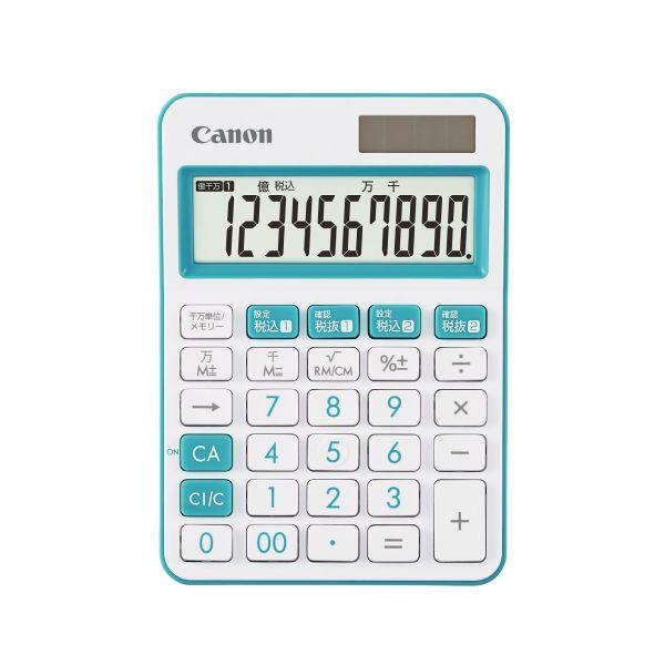 税率設定キーを2つ備えた10桁ミニ卓上電卓・千万単位表示・抗菌仕様