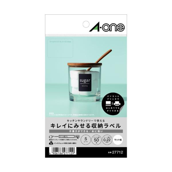 ・いろいろなプリンタで印刷できるラベルシールです。・宛名用や表示用のラベルが手軽にキレイに作れます。・高品質の素材を使用しているため、印刷適性に優れています。・マット紙・ホワイト・収納表示用・商品サイズ：ハガキサイズ ・仕様：１０面５シート...