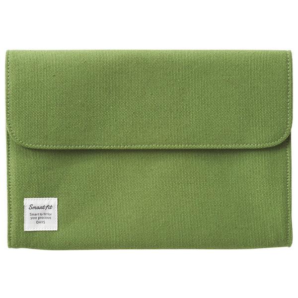 大きく開いて中身が見やすいジャバラタイプ。たくさんのポケットで分類整理。本体材質：コットン・ポリエステル商品サイズ：幅250×高さ170×奥行15mmパッケージサイズ：幅250×高さ170×奥行15mm