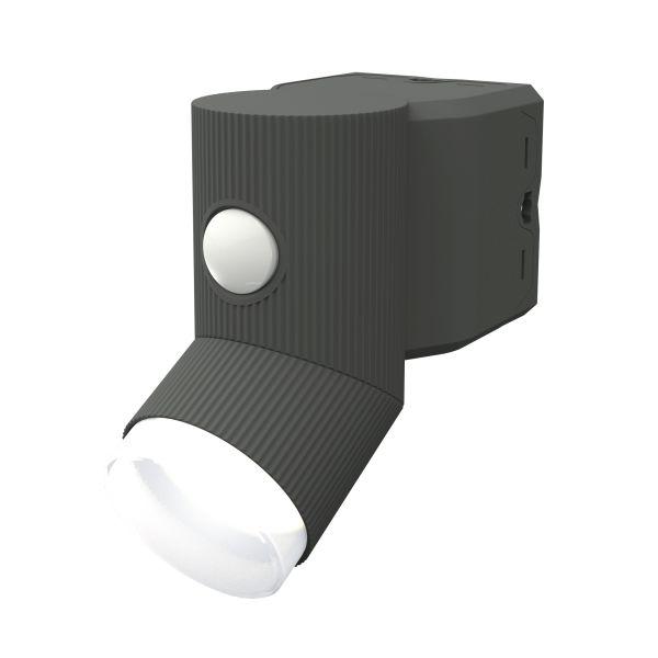 【特徴】■建物に馴染むスタイリングセンサーライト。■明るさ260ルーメン。■明るさ切り替え機能付き(100%?50%)■回転によって照射向きが変わる。■乾電池式なので、どこでも設置できる。【仕様】〇電球：4.5W×1灯 高輝度白色LED (...